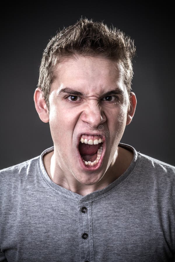 Mad stock image. Image of studio, real, hair, angry, portrait - 36653877