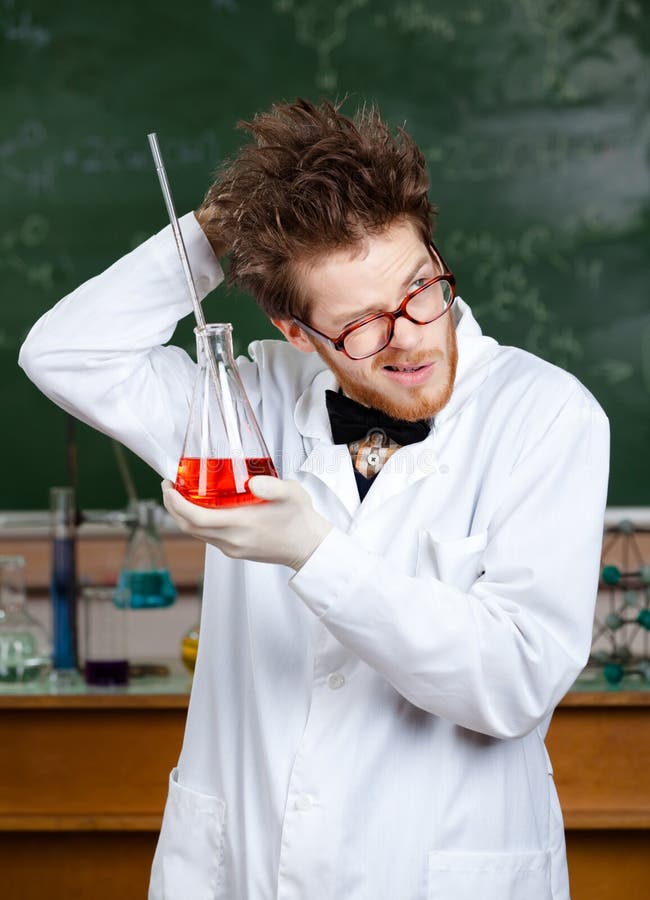 Mad scientist stock photo. Image of chalkboard, educational - 27252818