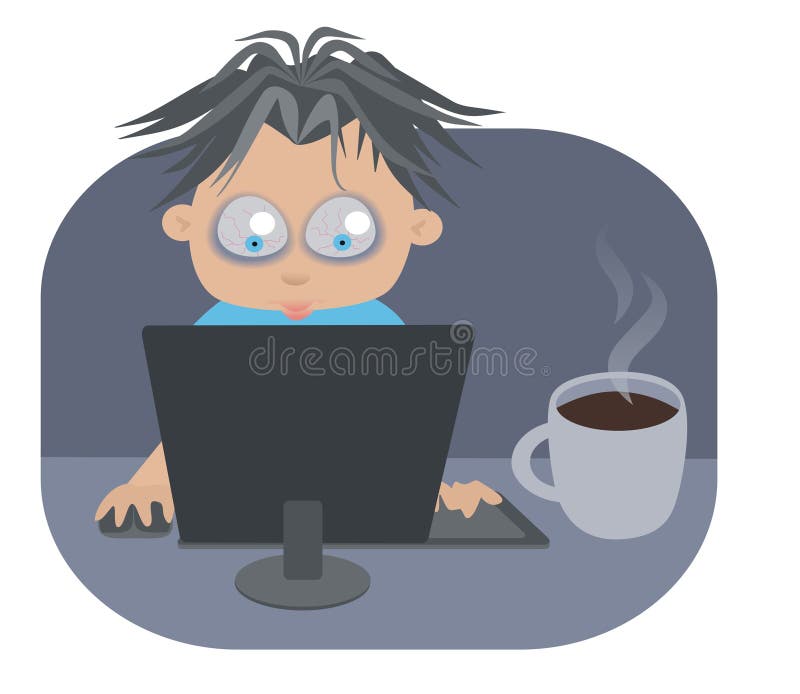 Mad programmer stock vector. Illustration of gray, sitting - 17296778