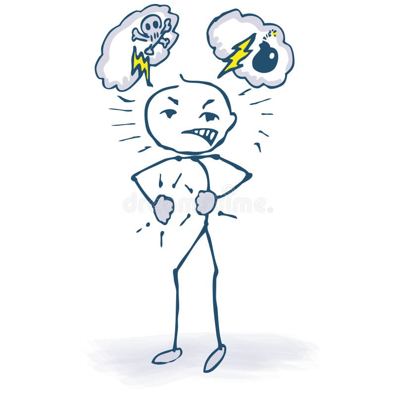 Mad, Rage and Angry Stick Figure Stock Vector - Illustration of info ...