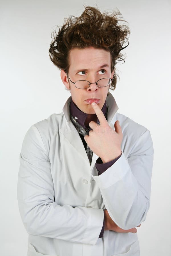 Mad Scientist stock photo. Image of crazy, hair, years - 16501690