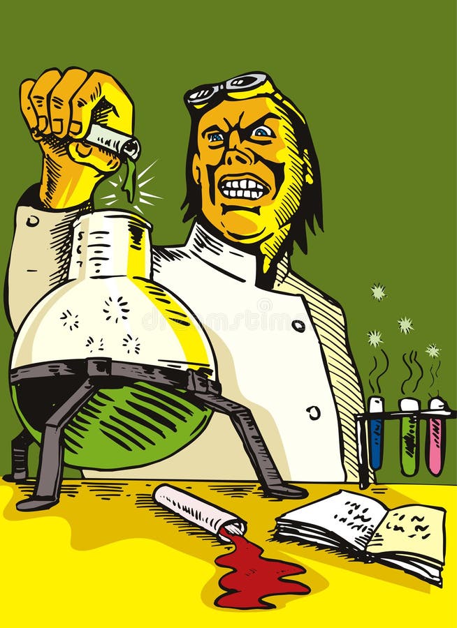 Mad scientist stock illustration. Illustration of evil - 6650825