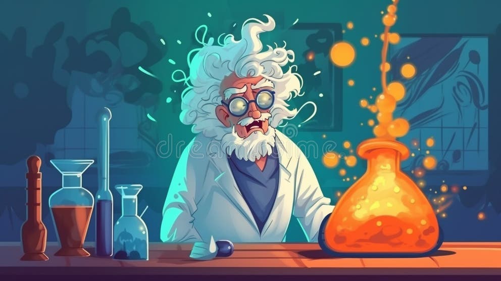 A Mad Scientist in a Science Lab. AI Generated Stock Photo - Image of ...