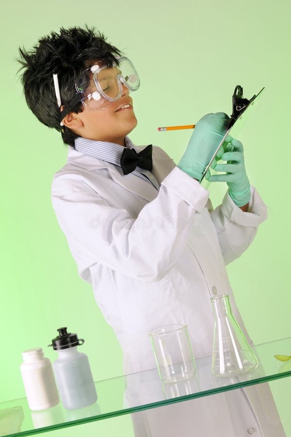 Mad Scientist Taking Notes stock image. Image of notes - 19854723
