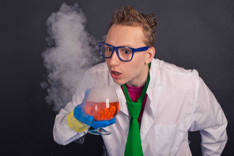 Mad Scientists Make Experiments 1523. Stock Photo - Image of flask ...