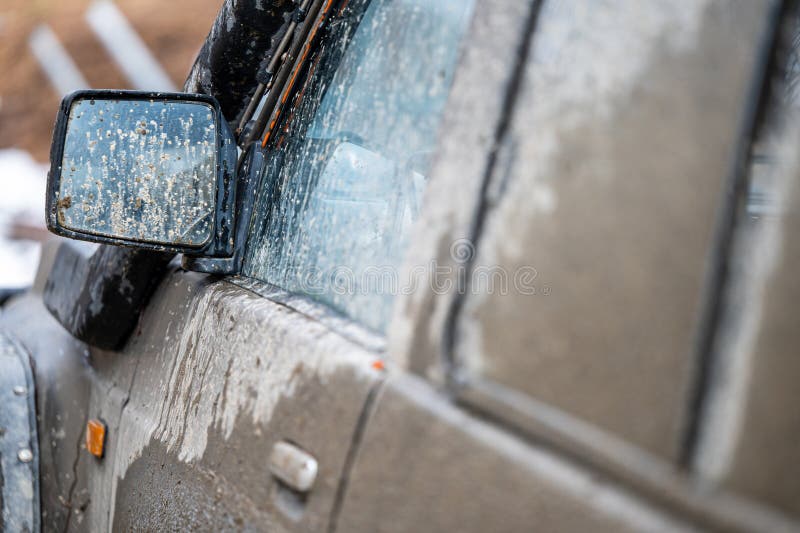 Dirty Car Side. Splash and Texture of Mud on a Car. Mad Splattered 4x4 ...