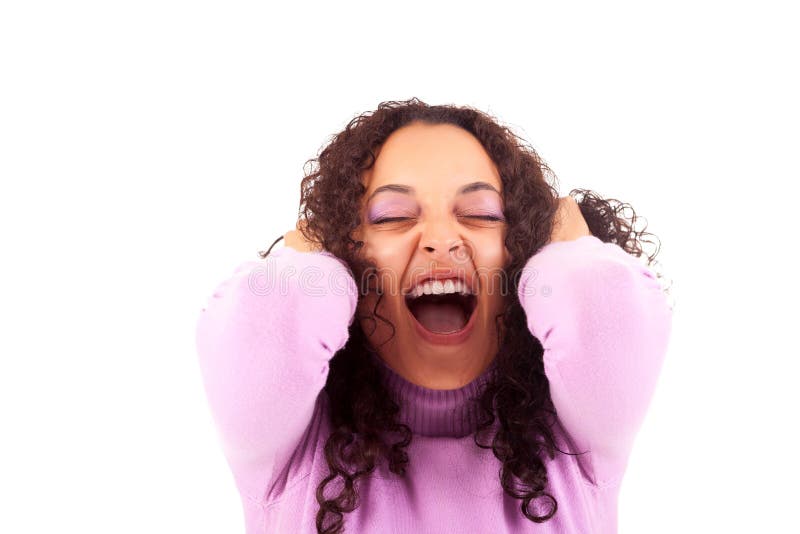 Mad woman stock image. Image of face, frustration, loud - 31310403