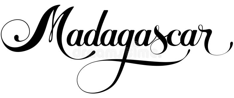 Madagascar - Custom Calligraphy Text Stock Vector - Illustration of ...