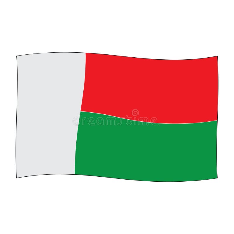 Madagascar flag icon stock vector. Illustration of patriotism - 303803974