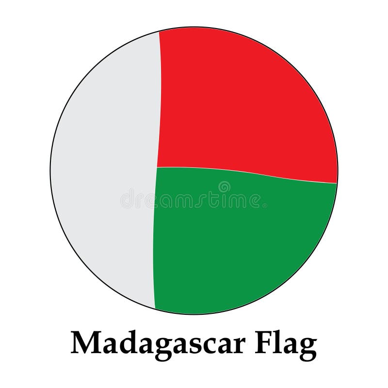 Madagascar flag icon stock vector. Illustration of isolated - 303803977