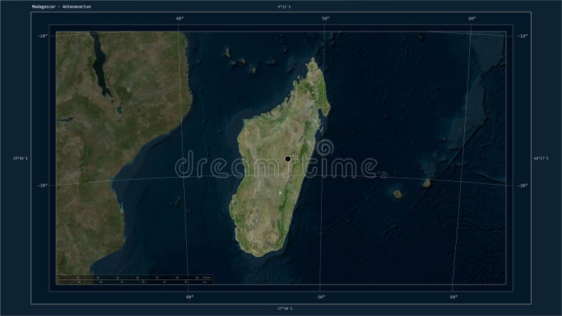 Madagascar Highlighted - Composition. High-res Satellite Stock ...