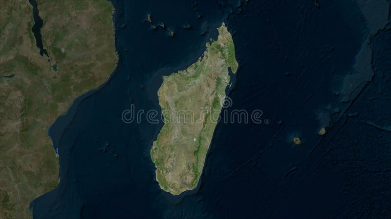 Madagascar Highlighted. High-res Satellite Stock Illustration ...
