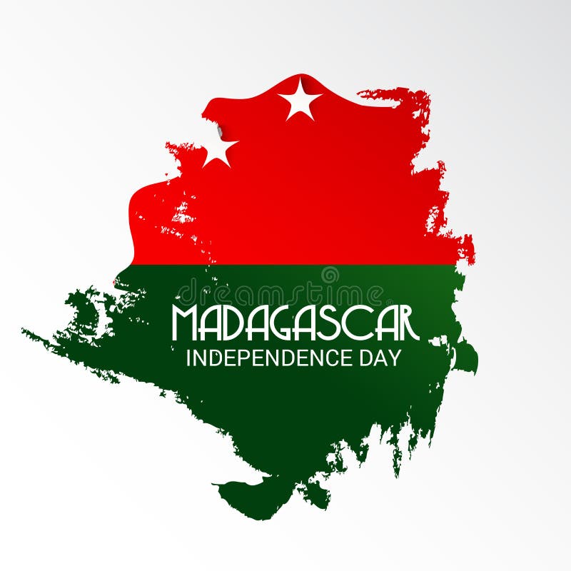 Madagascar Independence Day. Stock Illustration - Illustration of green ...