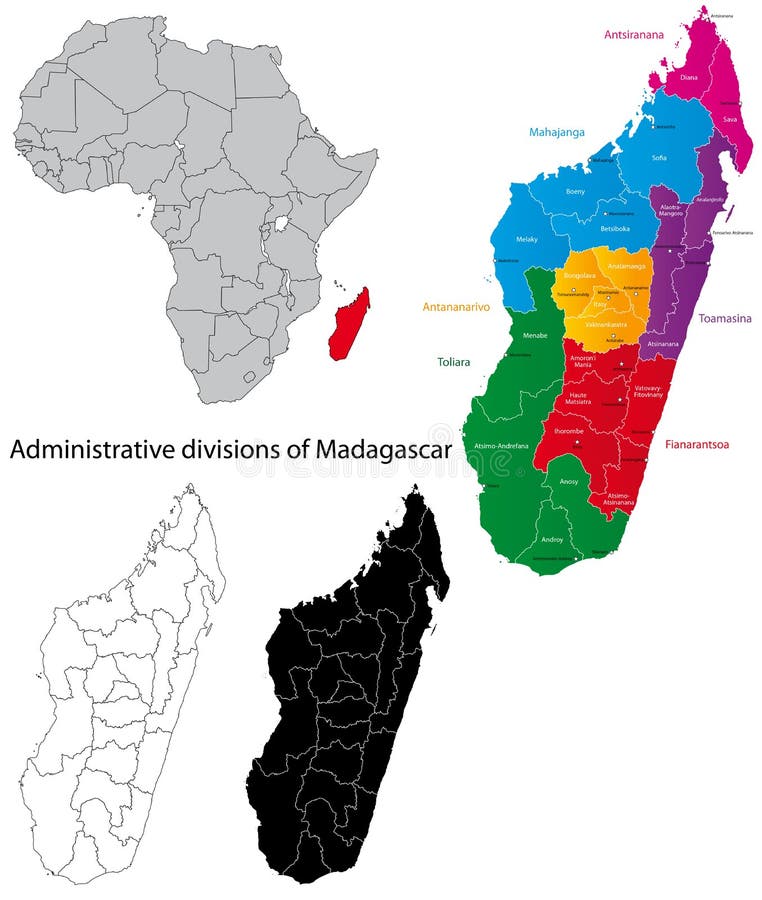 Madagascar map stock vector. Illustration of cutout, border - 18908631