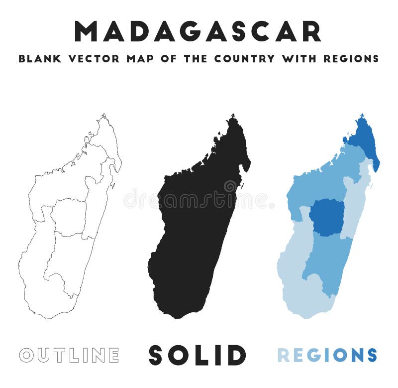 Madagascar map. stock vector. Illustration of cartography - 268325946