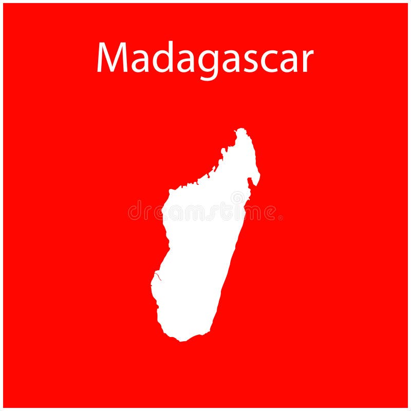 Madagascar map icon stock illustration. Illustration of silhouette ...