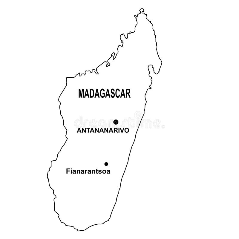 Madagascar map stock vector. Illustration of area, africa - 303459165