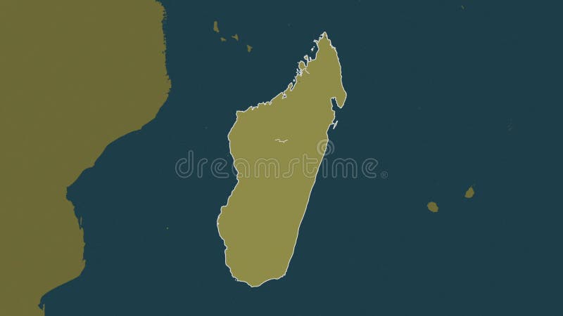 Madagascar Map - Solid. Regions. Pattern. Labels Stock Video - Video of ...