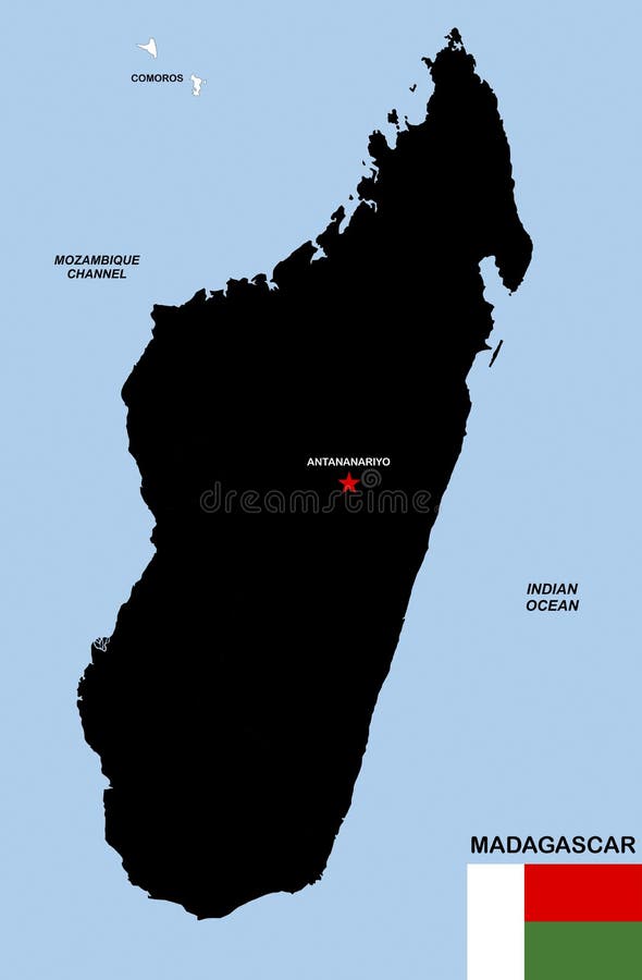 Madagascar map stock illustration. Illustration of regions - 33604485