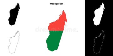 Madagascar outline map stock vector. Illustration of region - 323785253