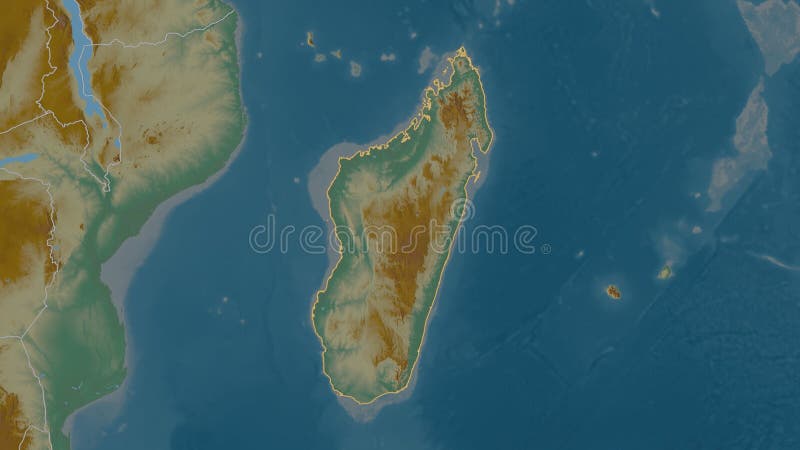 Madagascar - Overview. Relief Stock Illustration - Illustration of view ...