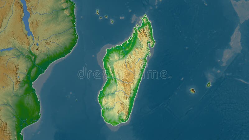 Madagascar - Physical. Composition Stock Illustration - Illustration of ...