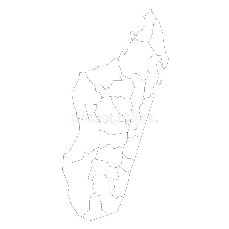 Madagascar Political Map of Administrative Divisions Stock Illustration ...