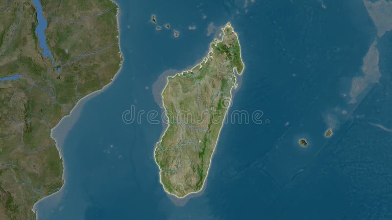 Madagascar - Satellite. Composition Stock Illustration - Illustration ...