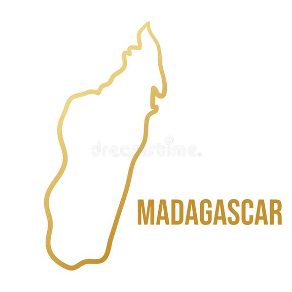 Madagascar simple map stock illustration. Illustration of isolated ...