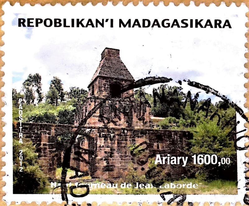 Madagascar Stamp, 2012, Featuring a Stone Structure Editorial Stock ...