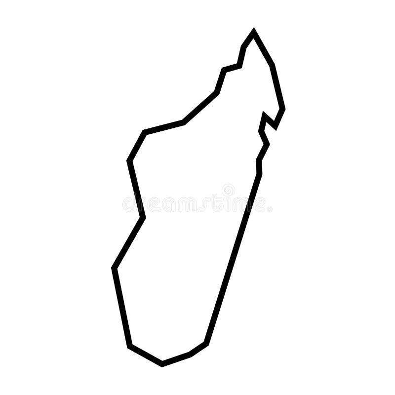 Madagascar Vector Country Map Thick Outline Icon Stock Vector ... Madagascar Vector Country Map Thick Outline Icon Stock Vector ...