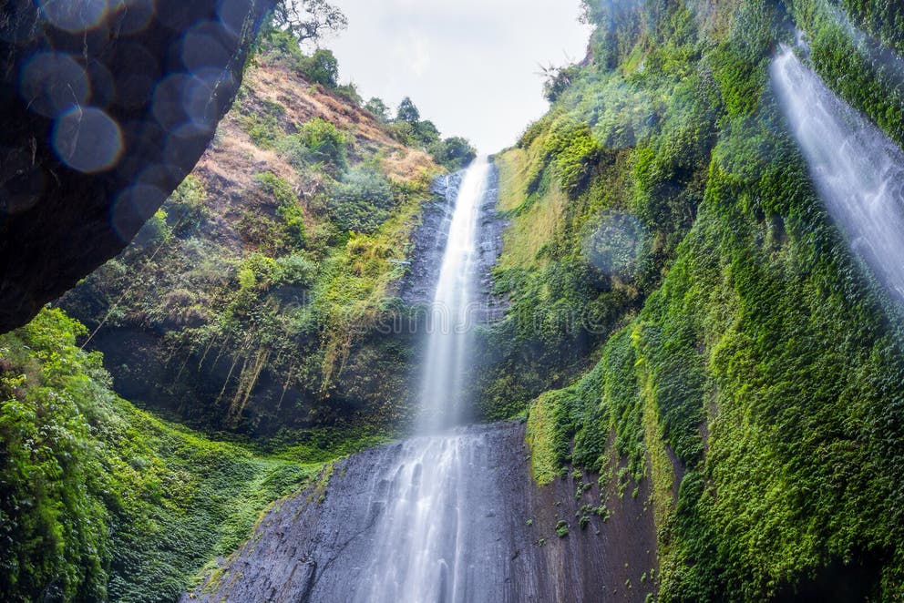 Madakaripura Falls stock photo. Image of waterfall, blue - 45558054