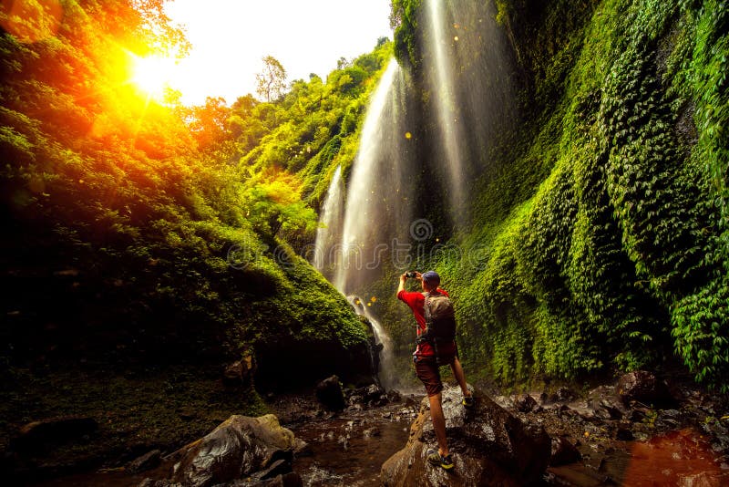 Madakaripura Waterfall, East Java, Indonesia Stock Image - Image of ...