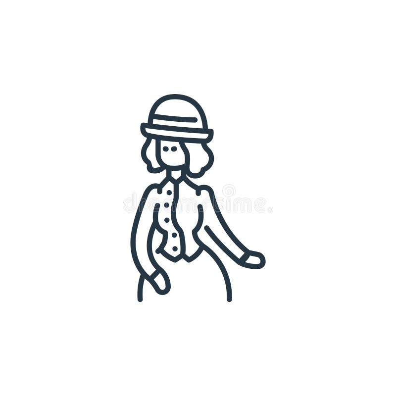 Madam Icon Vector from England Concept. Thin Line Illustration of Madam ...
