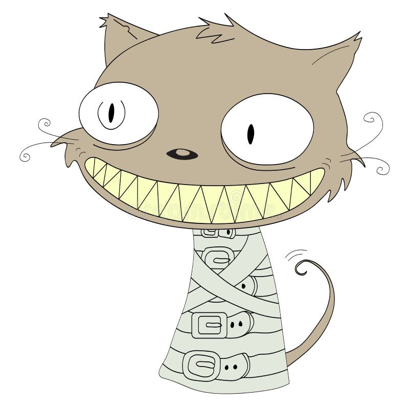 Madcat stock vector. Illustration of creepy, cute, psycho - 50085158