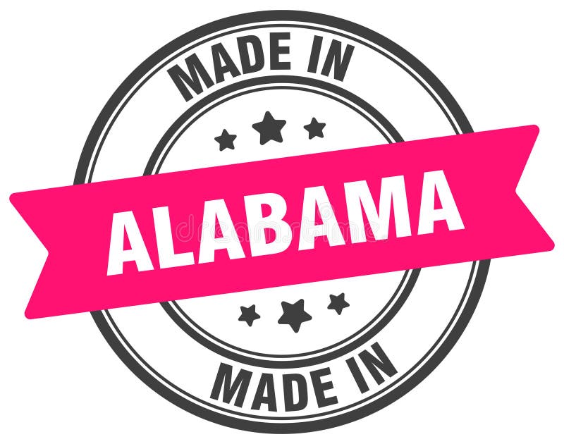Made in Alabama Round Sign. Made in Alabama Stamp Stock Vector ...