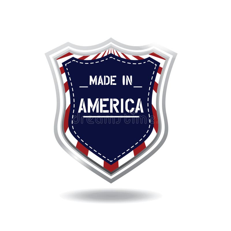 Made in America Label. Vector Illustration Decorative Background Design ...