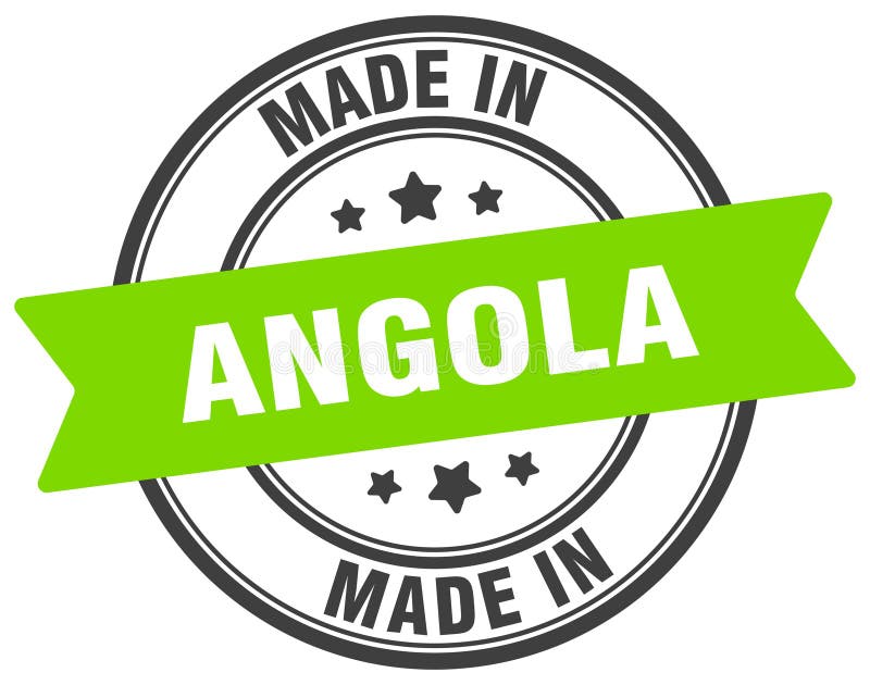 Made in Angola Round Sign. Made in Angola Stamp Stock Vector ...