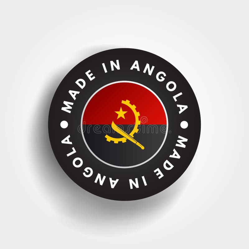 Made in Angola Text Emblem Badge, Concept Background Stock Illustration ...