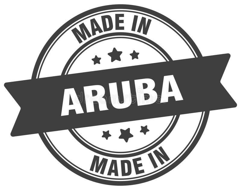 Made in Aruba Round Sign. Made in Aruba Stamp Stock Vector ...
