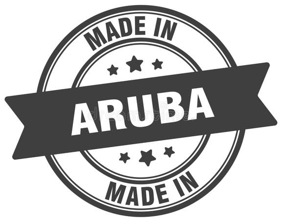 Made in Aruba Round Sign. Made in Aruba Stamp Stock Vector ...