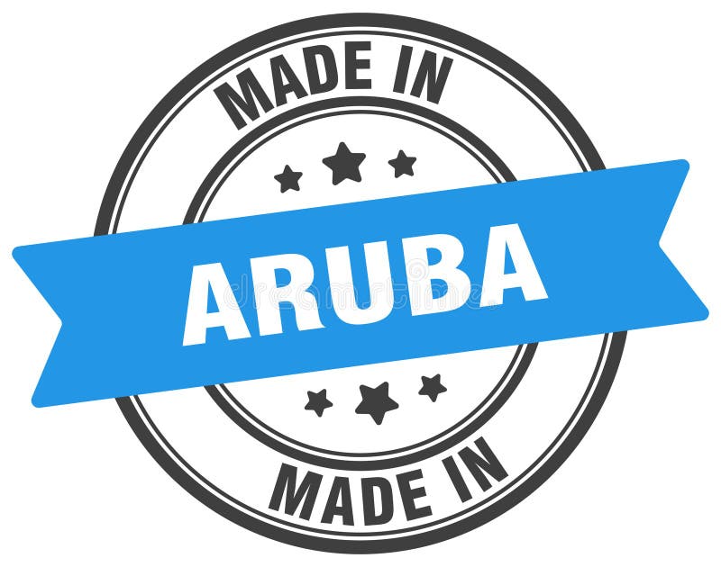 Made in Aruba Round Sign. Made in Aruba Stamp Stock Vector ...