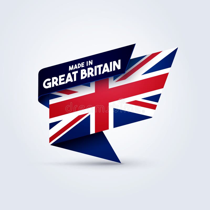 Vector Illustration Made in Great Britain Flag Stock Vector ...