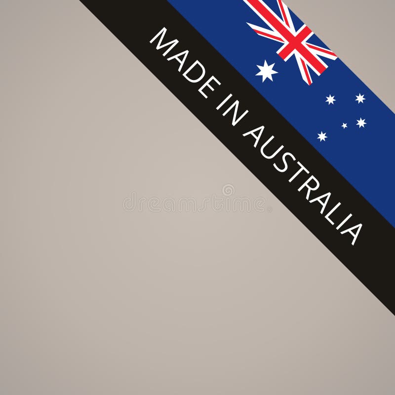 Made in Australia stock illustration. Illustration of slanted - 361810788