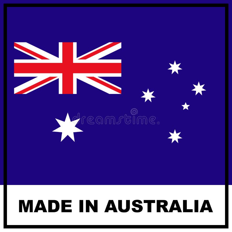Made in Australia Flag Concept - 3D Illustration Stock Illustration ...
