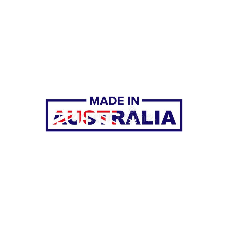 Made in Australia Label Logo Design Template Stock Vector ...