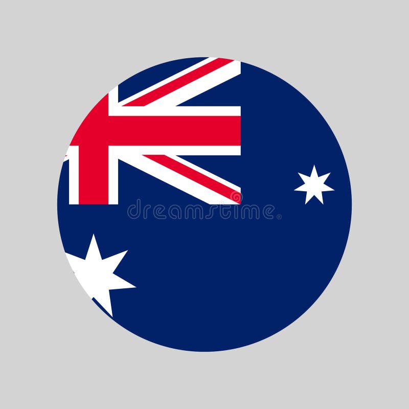 Made in Australia, Round with Australian National Flag Colors, Circle ...