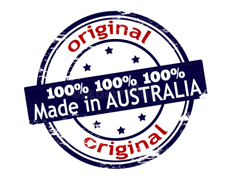 Made in Australia stock vector. Illustration of percent - 82273179