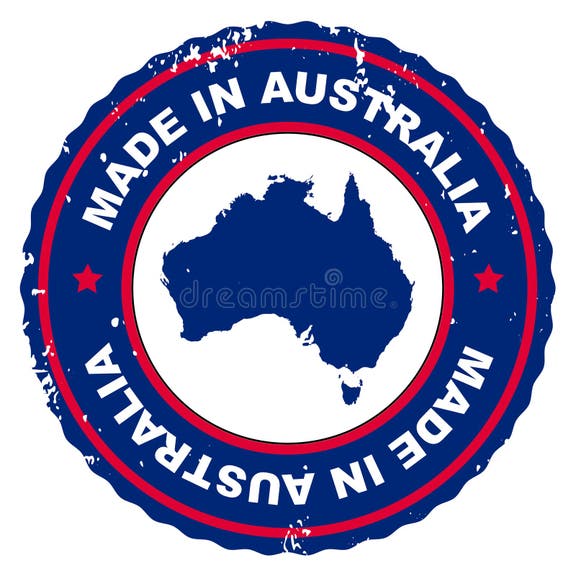 Made in Australian stock illustration. Illustration of textured - 269758043