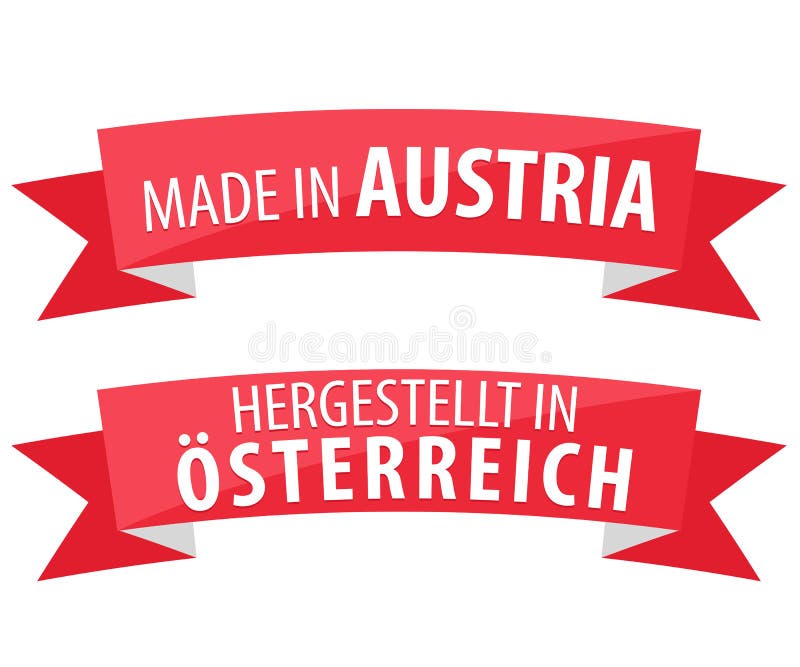 Made in Austria Banner stock vector. Illustration of logo - 98298455